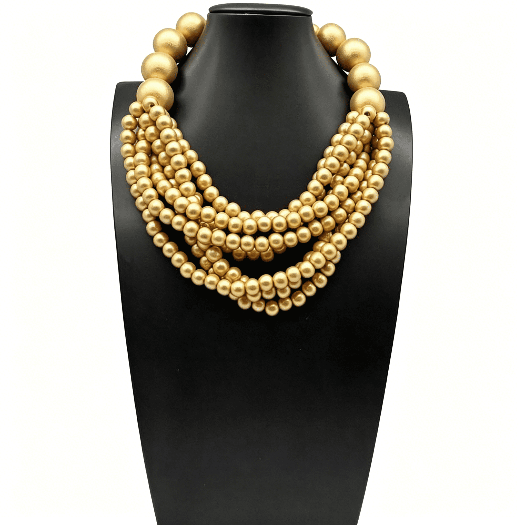 DESIGNICE Boho African Wooden Beaded Strands Necklace Ethnic Layered ...