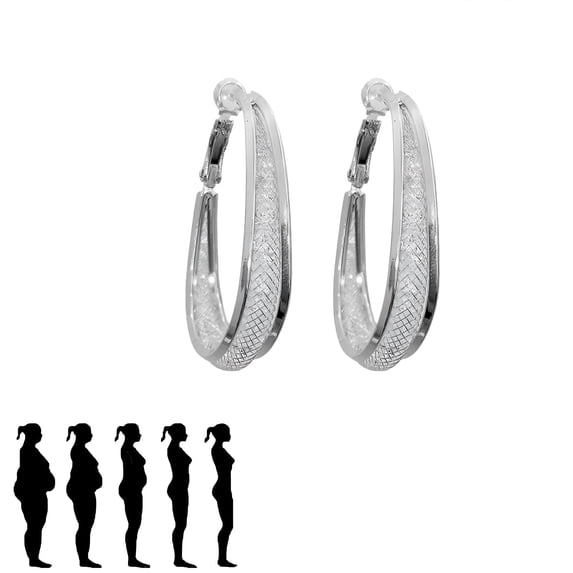 DESIGNICE C Shaped Clip on Earrings for Sensitive Ears Multi Layer ...