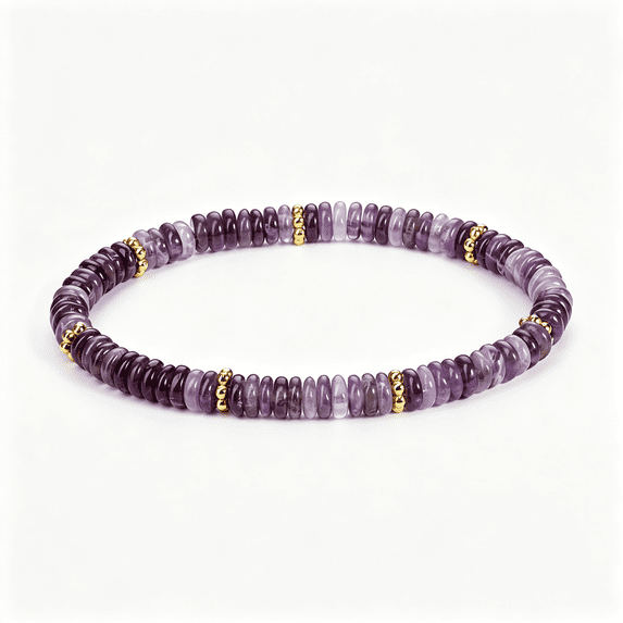 DESIGNICE Chakra Gemstone Rondelle Beaded Bracelets for Women Men | 6Mm ...