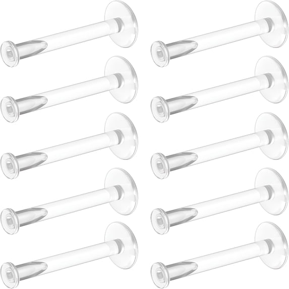 DESIGNICE Clear Earrings for Sports, Work, School, Surgery, MRI - Clear ...