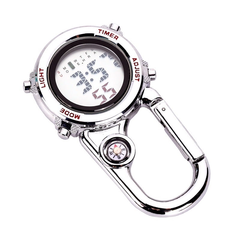 DESIGNICE Clip on Digital Quartz Watch Backpack Belt Waterproof and ...