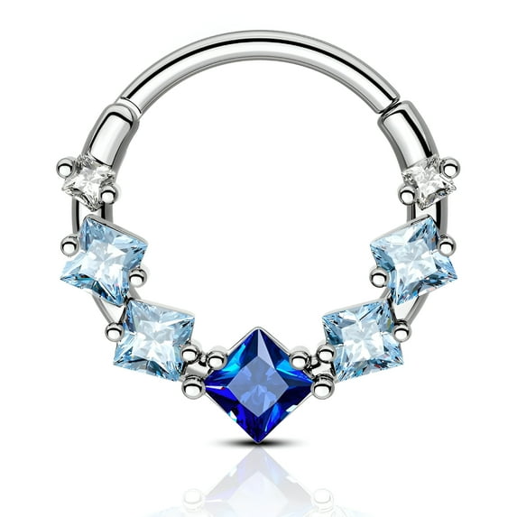 DESIGNICE Colorful Cz Septum Rings, 16G Septum Jewelry, Dainty Helix ...