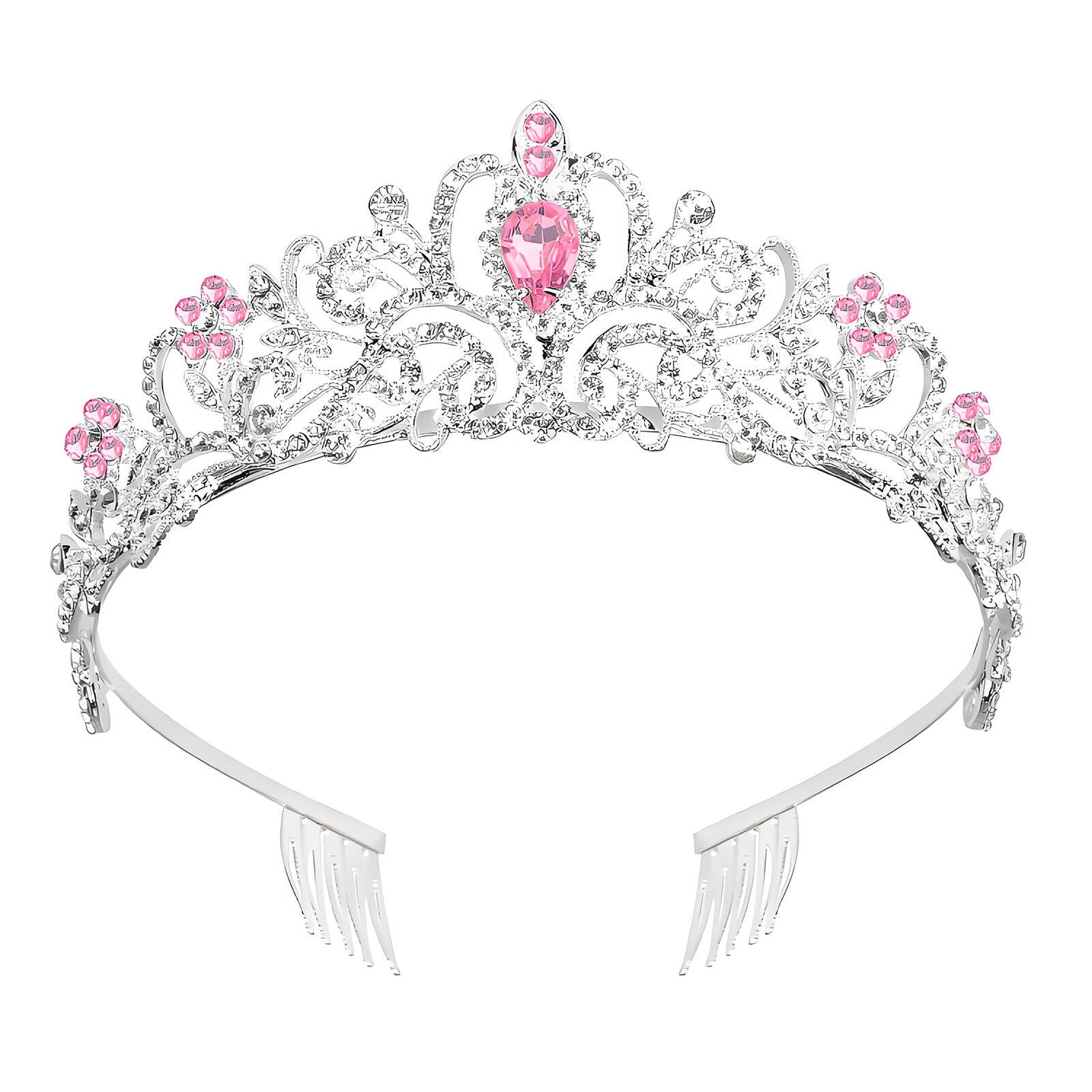DESIGNICE Crown Alloy Korean Style Tiara Crowns for Women with Water ...