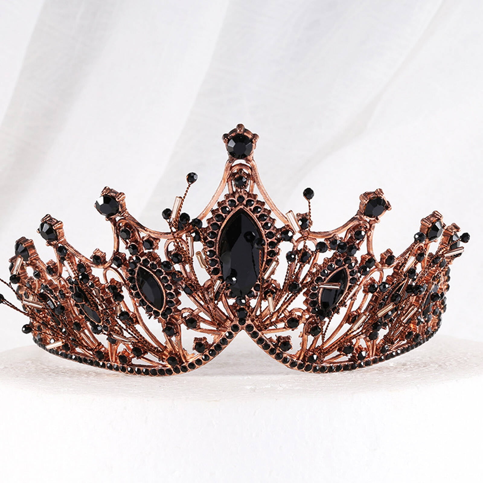 DESIGNICE Crown Alloy Korean Style Tiara Crowns for Women with Water ...
