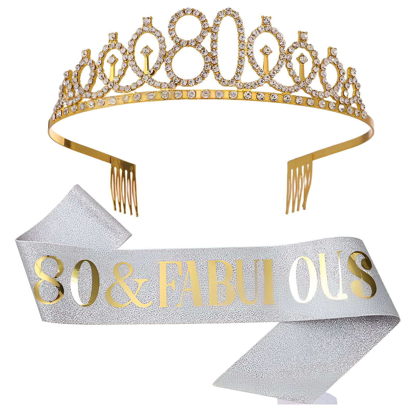 DESIGNICE Crown Cake Topper,Noble Gemstone Inlay Craftsmanship Birthday ...