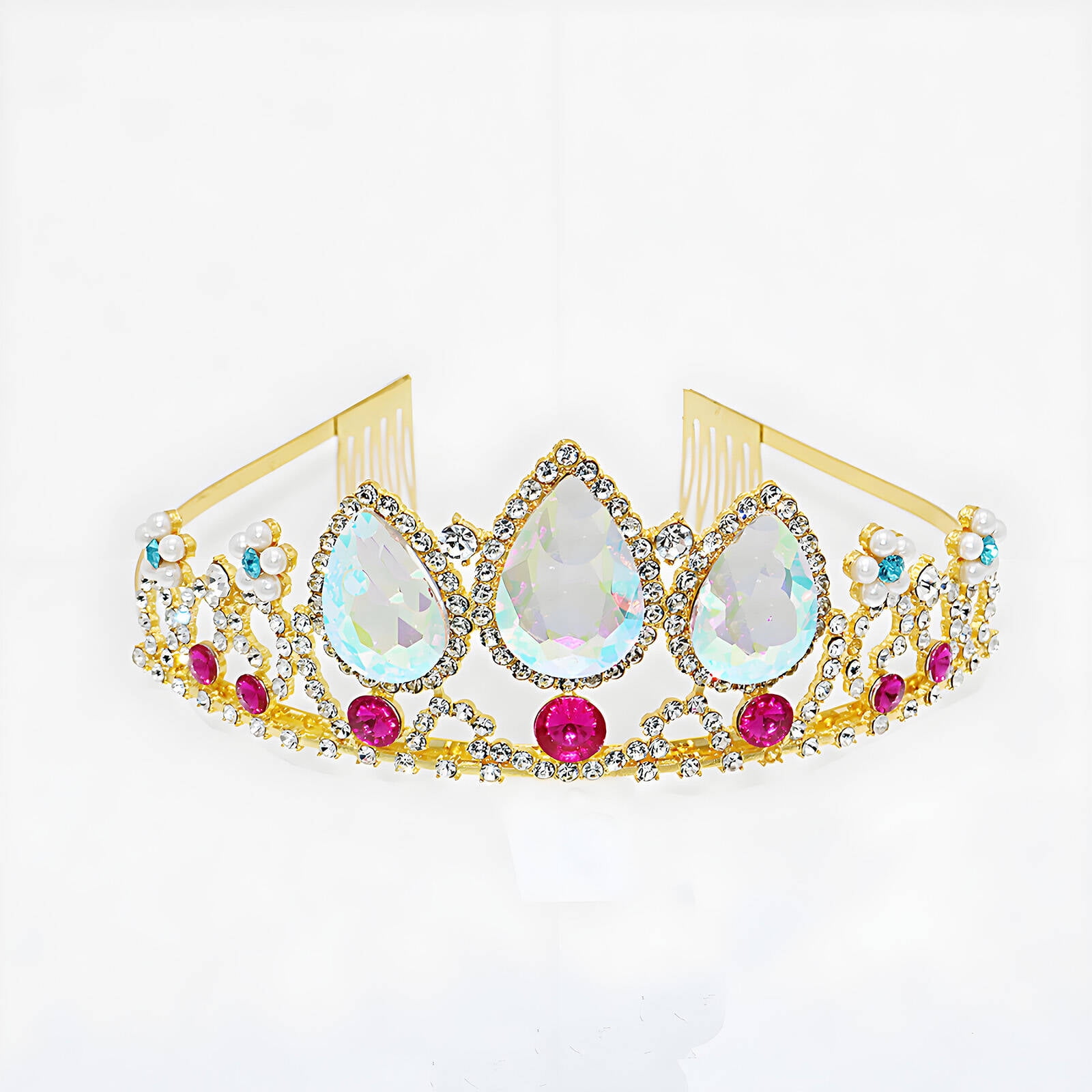 DESIGNICE Crown Crystal Rhinestone Kids Headband Princess Crown with ...