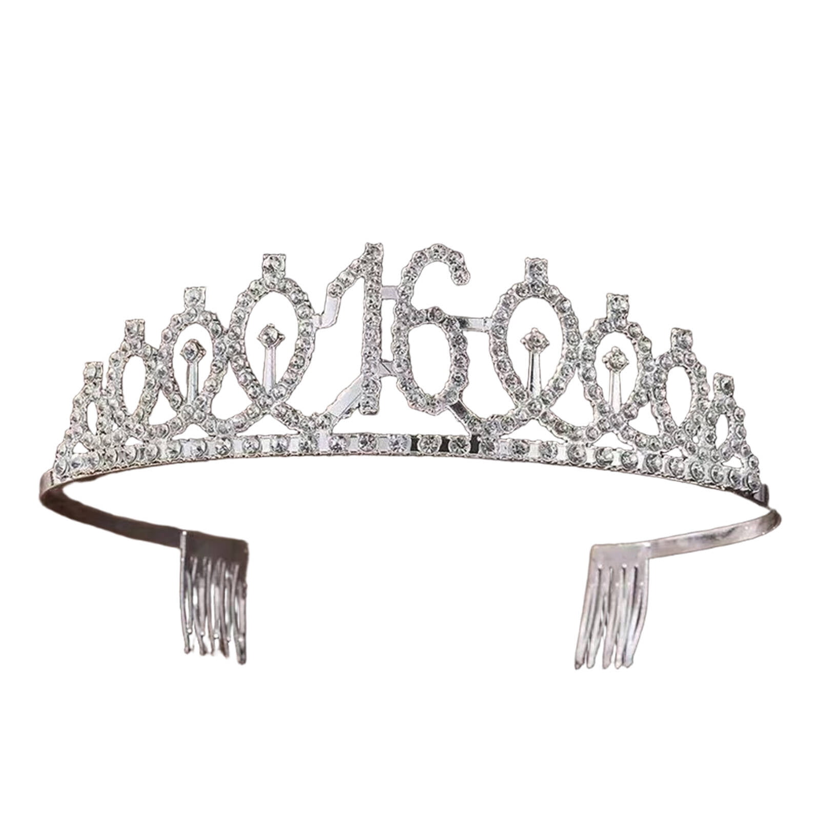 DESIGNICE Crown Crystal Rhinestone Wedding Headpiece Princess Crown ...