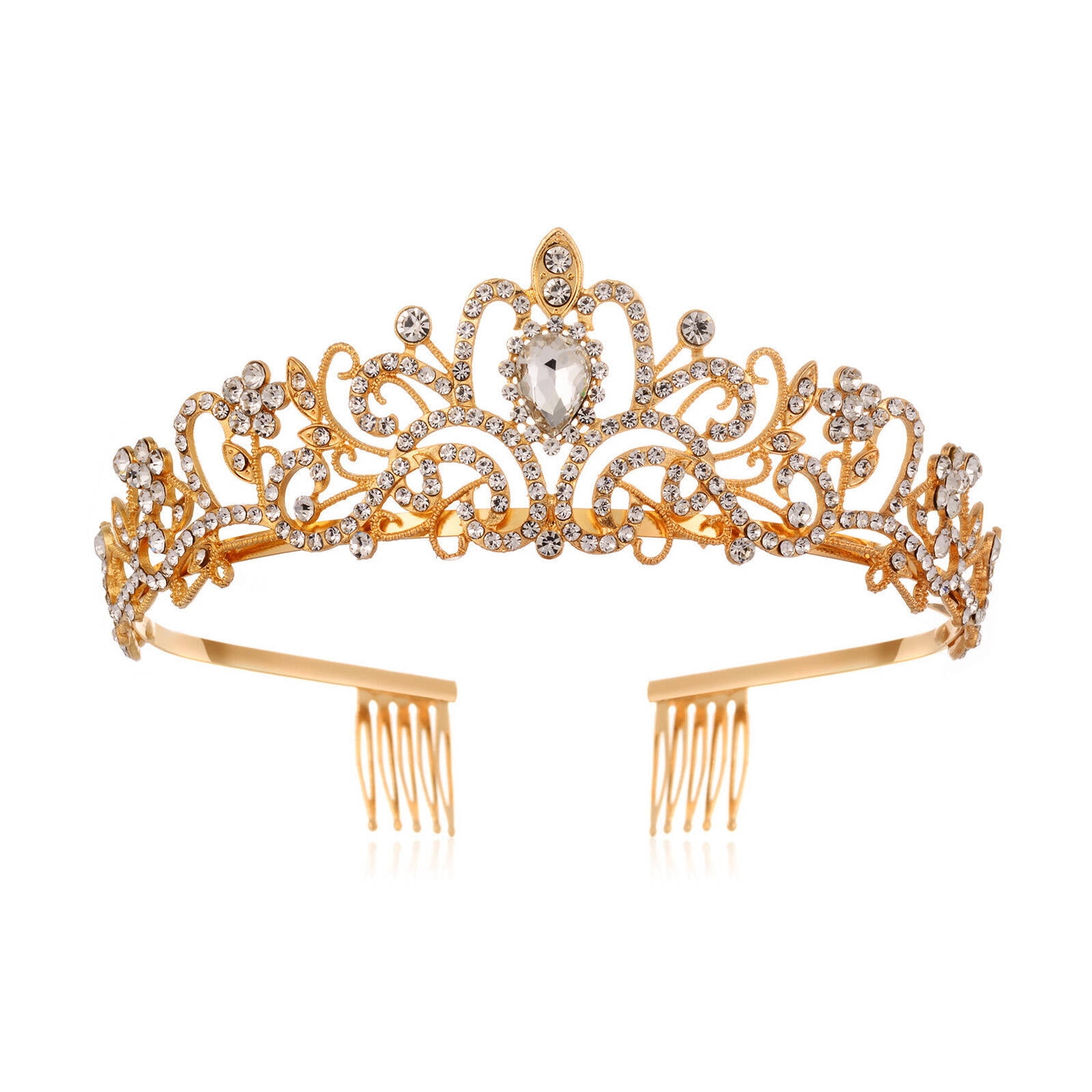 DESIGNICE Crown Korean Style Alloy Tiara Birthday Crown with Crystals ...