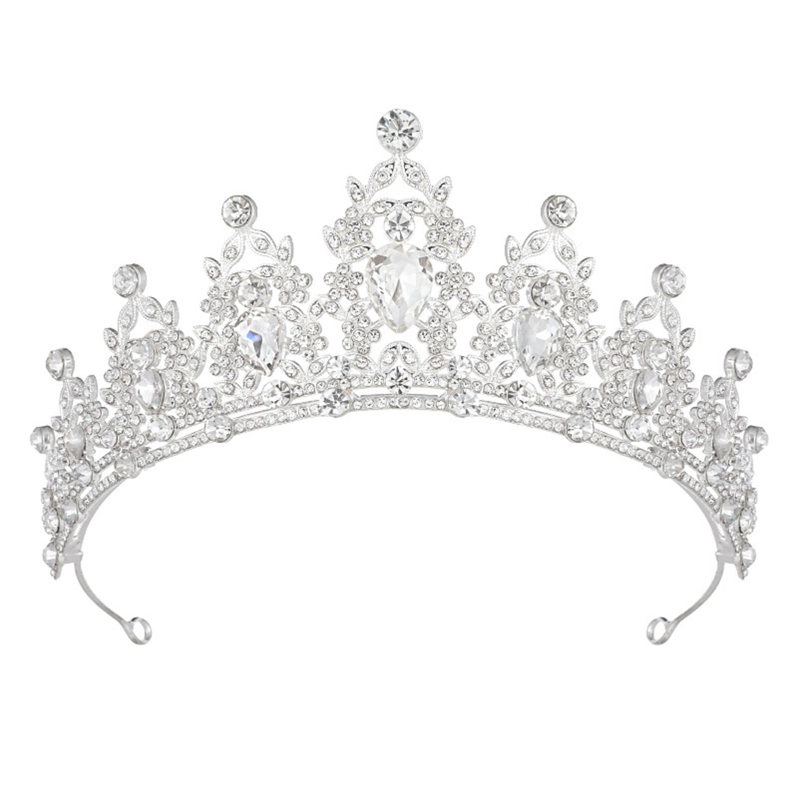 DESIGNICE Crown Sparkling Alloy Crystal Crowns for Women Smooth and ...