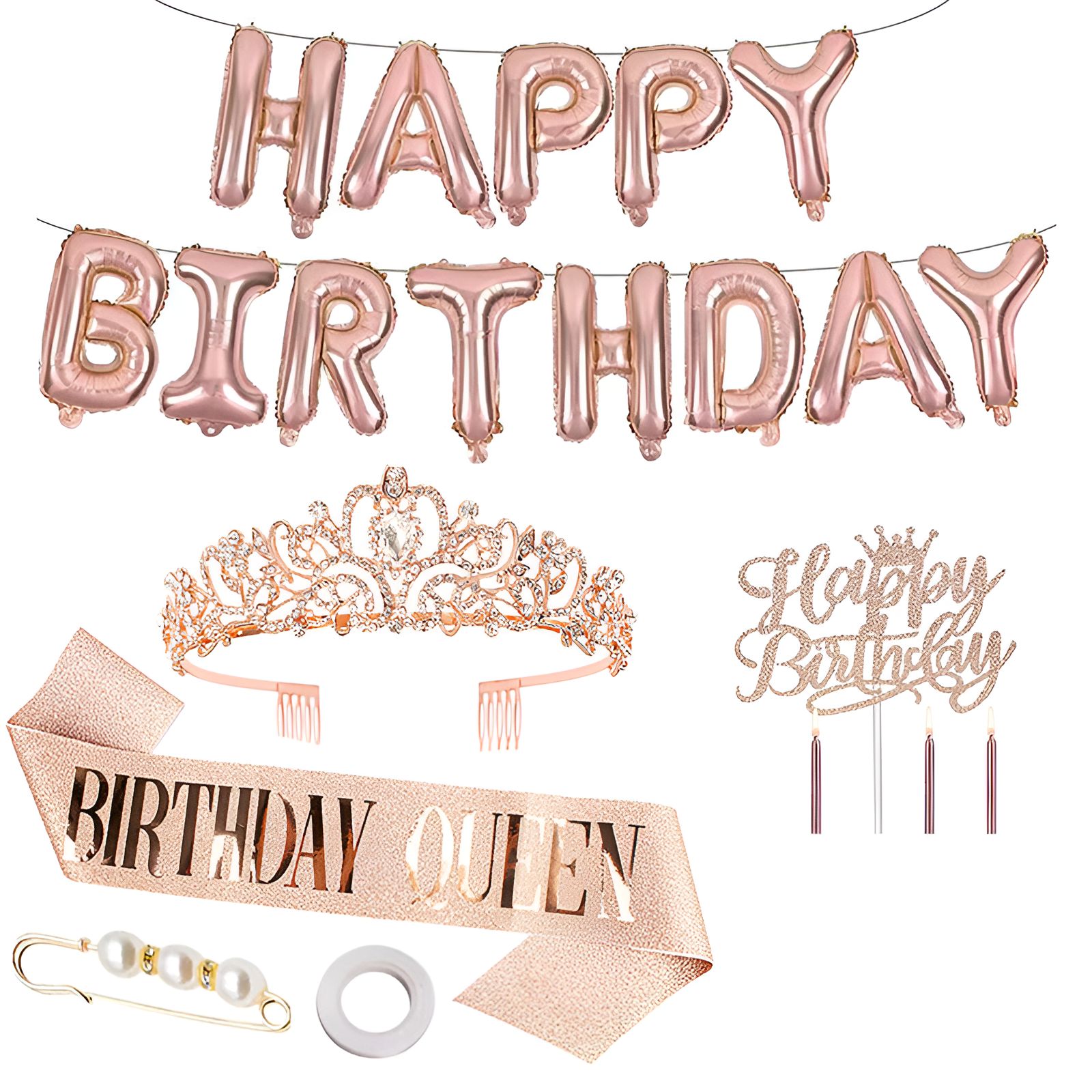 DESIGNICE Crowns for Women,Finely Refracted Design Glow Birthday Crown ...