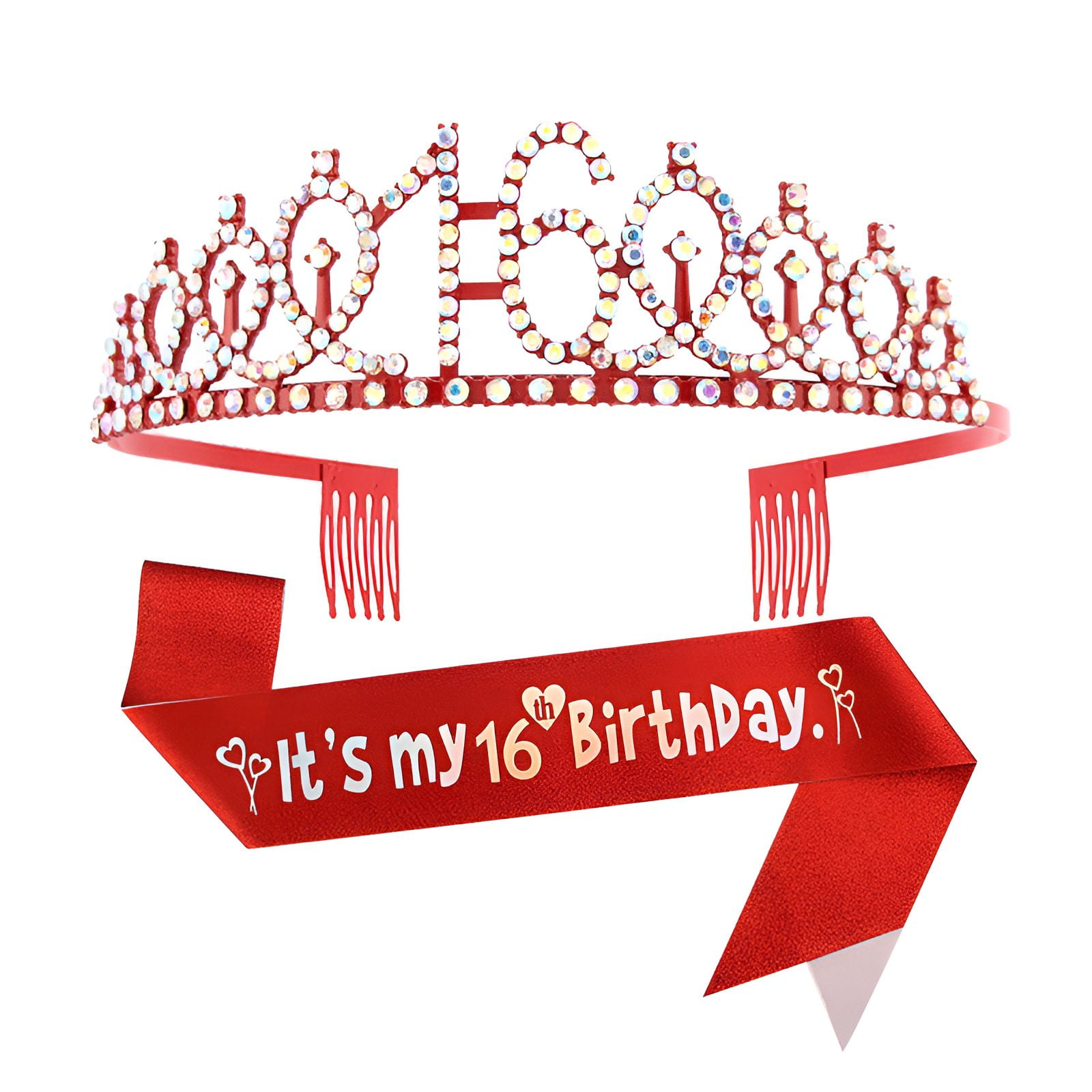 DESIGNICE Crowns for Women,Interwoven Light and Shadow Design Princess ...