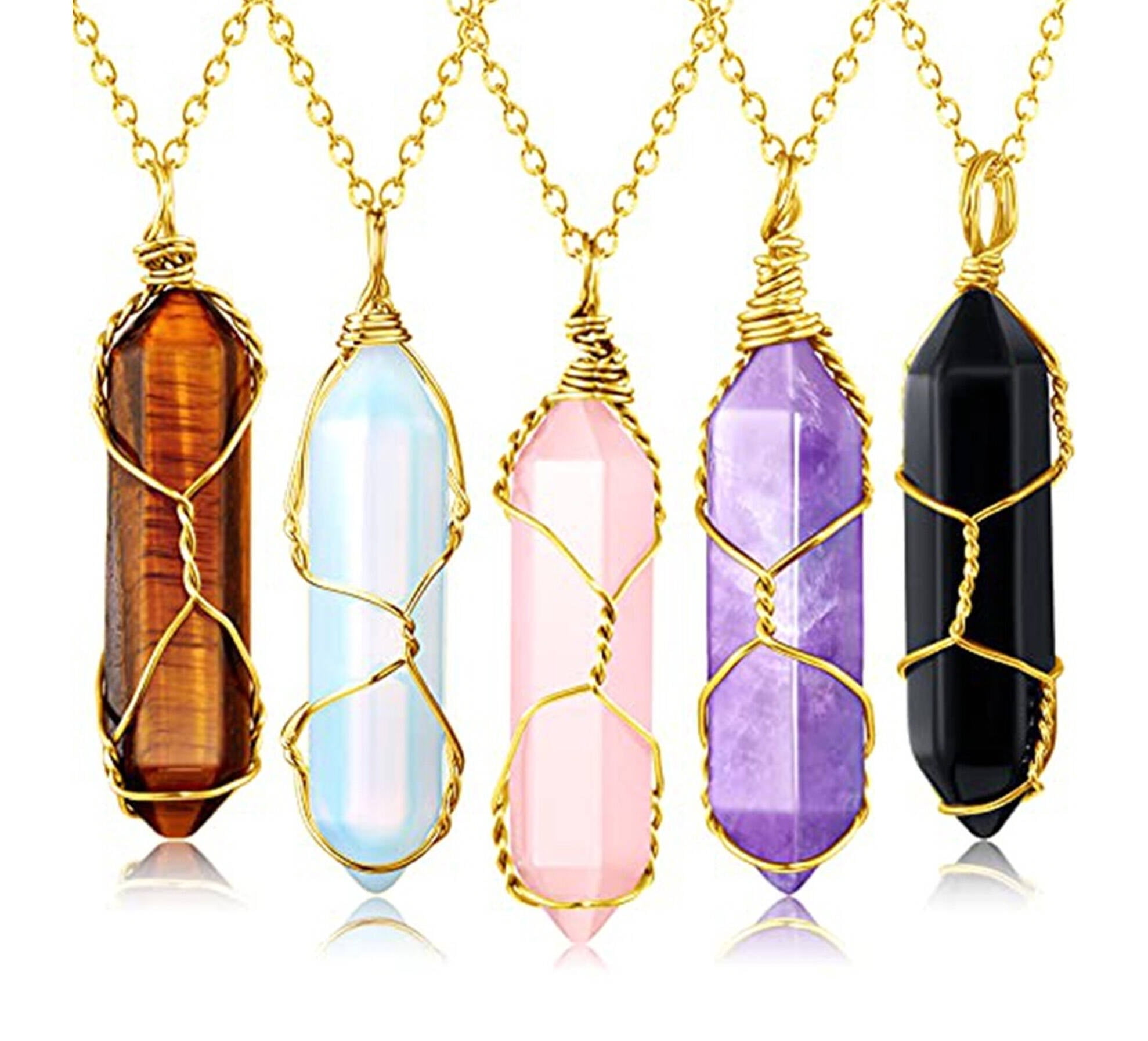 DESIGNICE Crystal Necklaces for Women,Healing Crystal Necklaces for ...