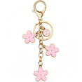 DESIGNICE Cute Initial Letter Keyring for Women Girls Flower Keychains ...