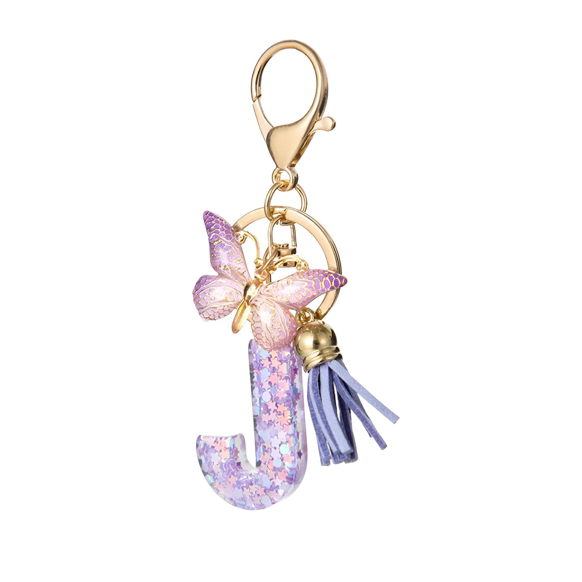 DESIGNICE Cute Key Chains for Women Girls, Initial Letter Keychains ...