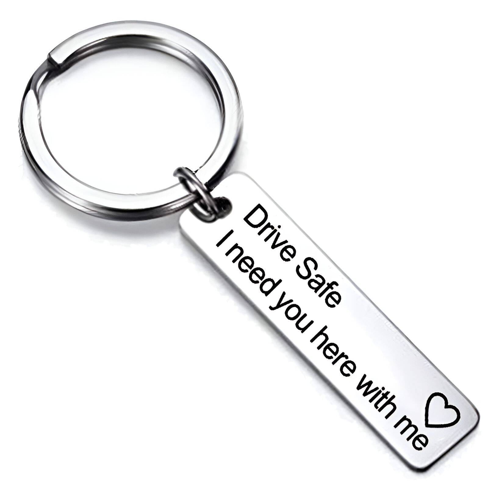 DESIGNICE Drive Safe Keychain for Him,Bag Pendant Boyfriend Birthday ...