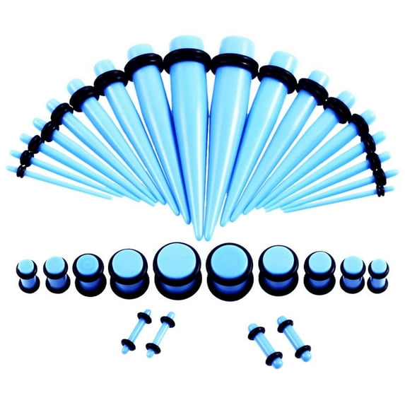 DESIGNICE Ear Stretching Kit,14G-00G Gauges for Ears,Leather Collar ...