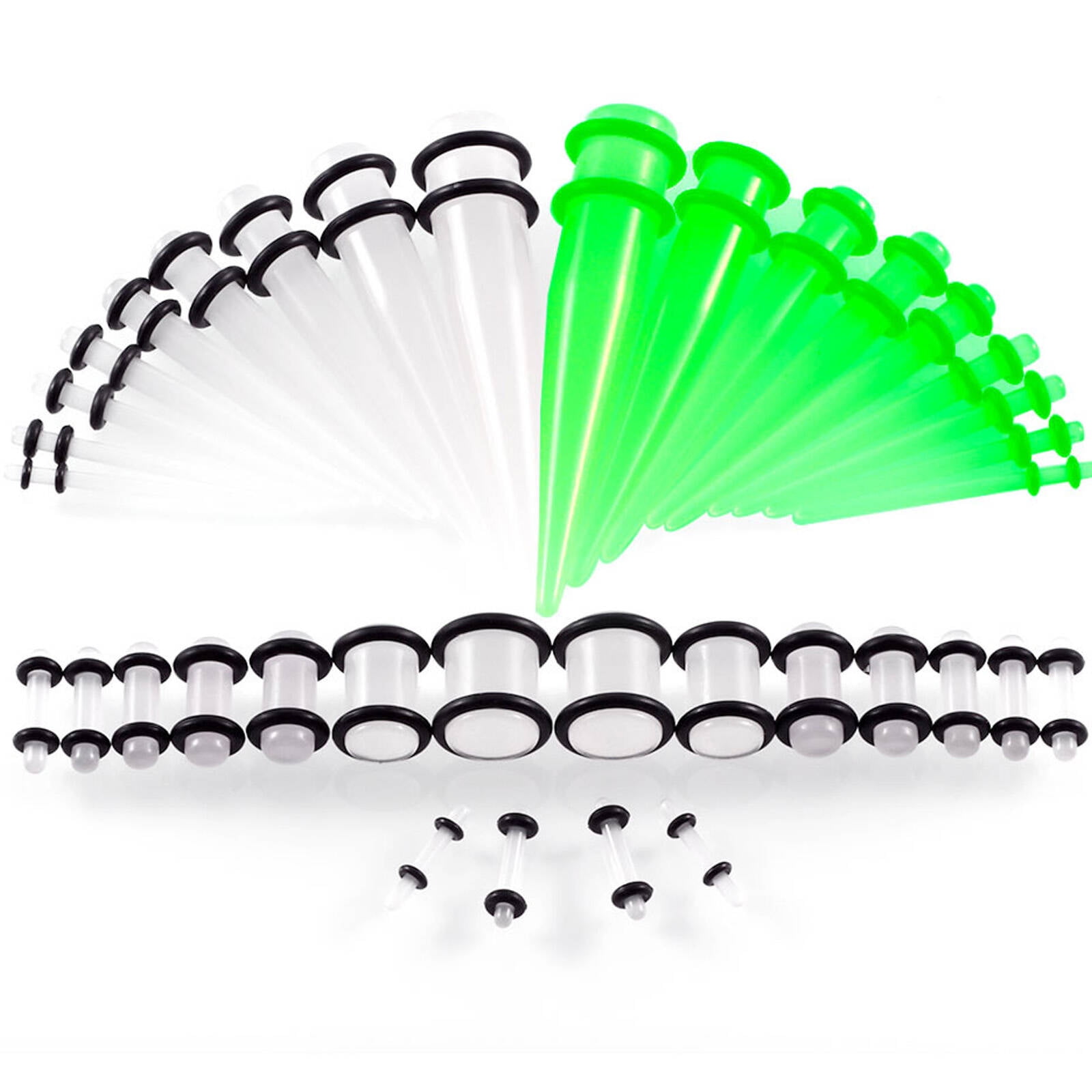 DESIGNICE Ear Stretching Kit,14G-00G Gauges for Ears,Leather Collar ...