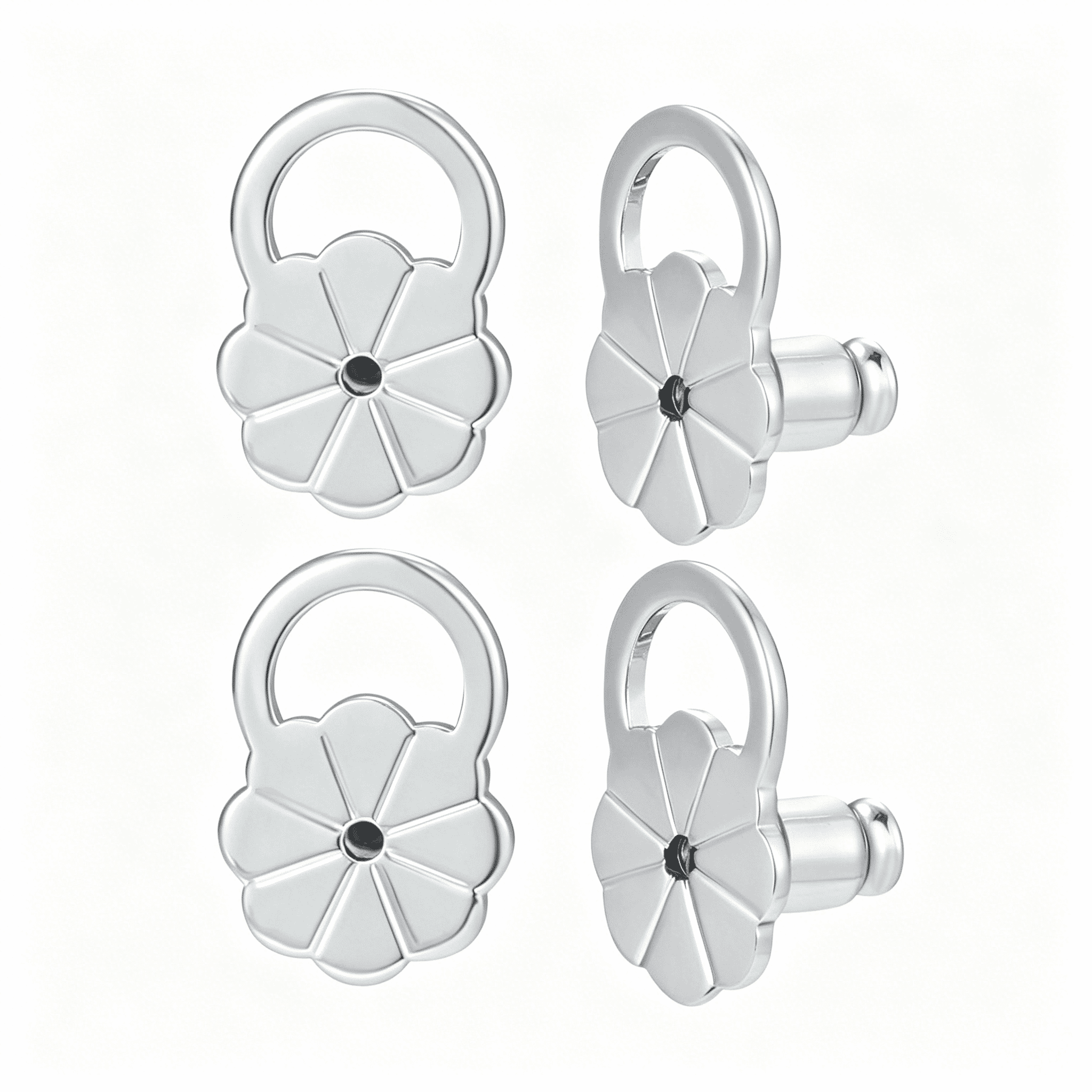 DESIGNICE Earring Backs for Droopy Ears, Flower Bullet Locking Earring ...