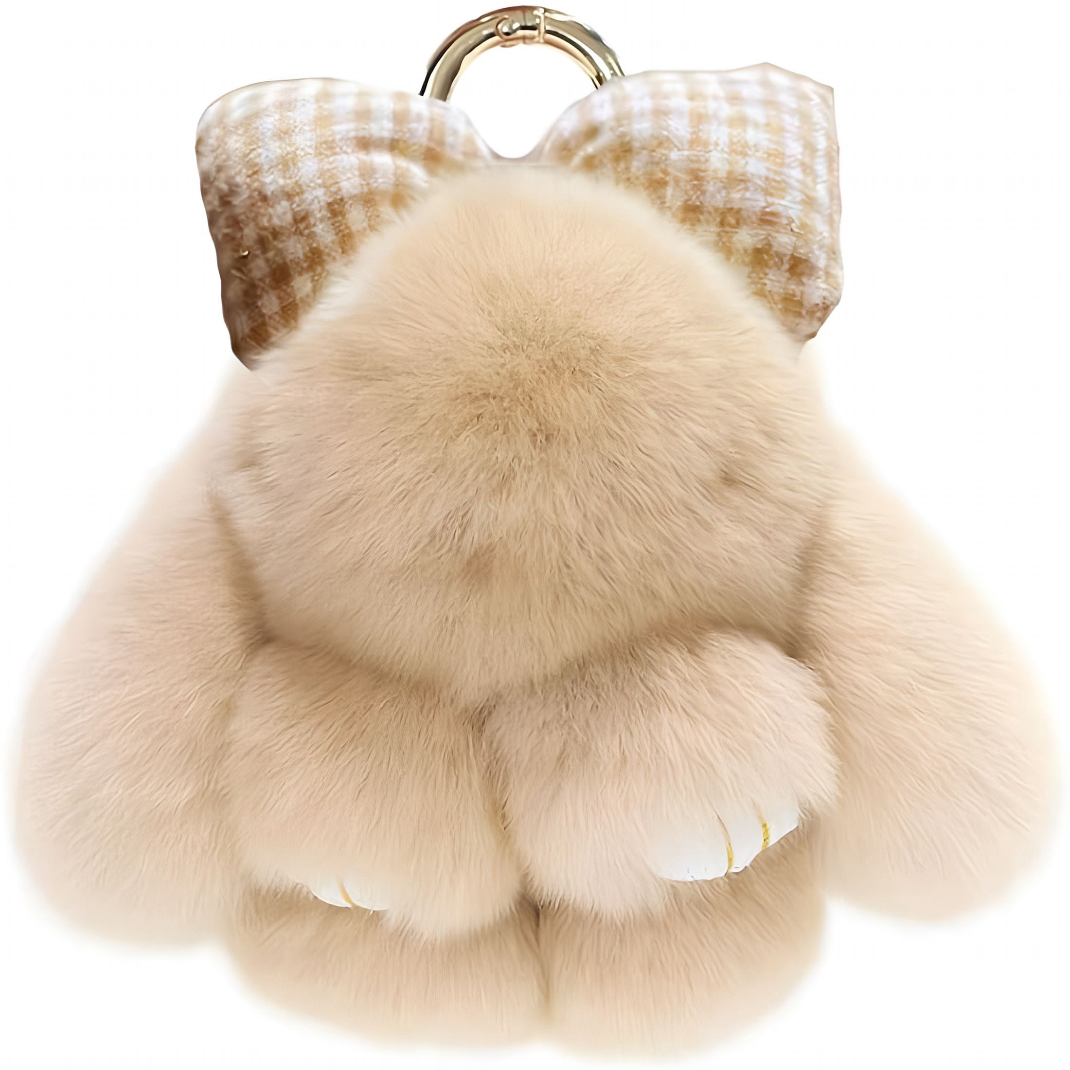 DESIGNICE Fluffy Bunny Keychain,Bunny Rabbit Keychain - Cute fluffy Bag ...