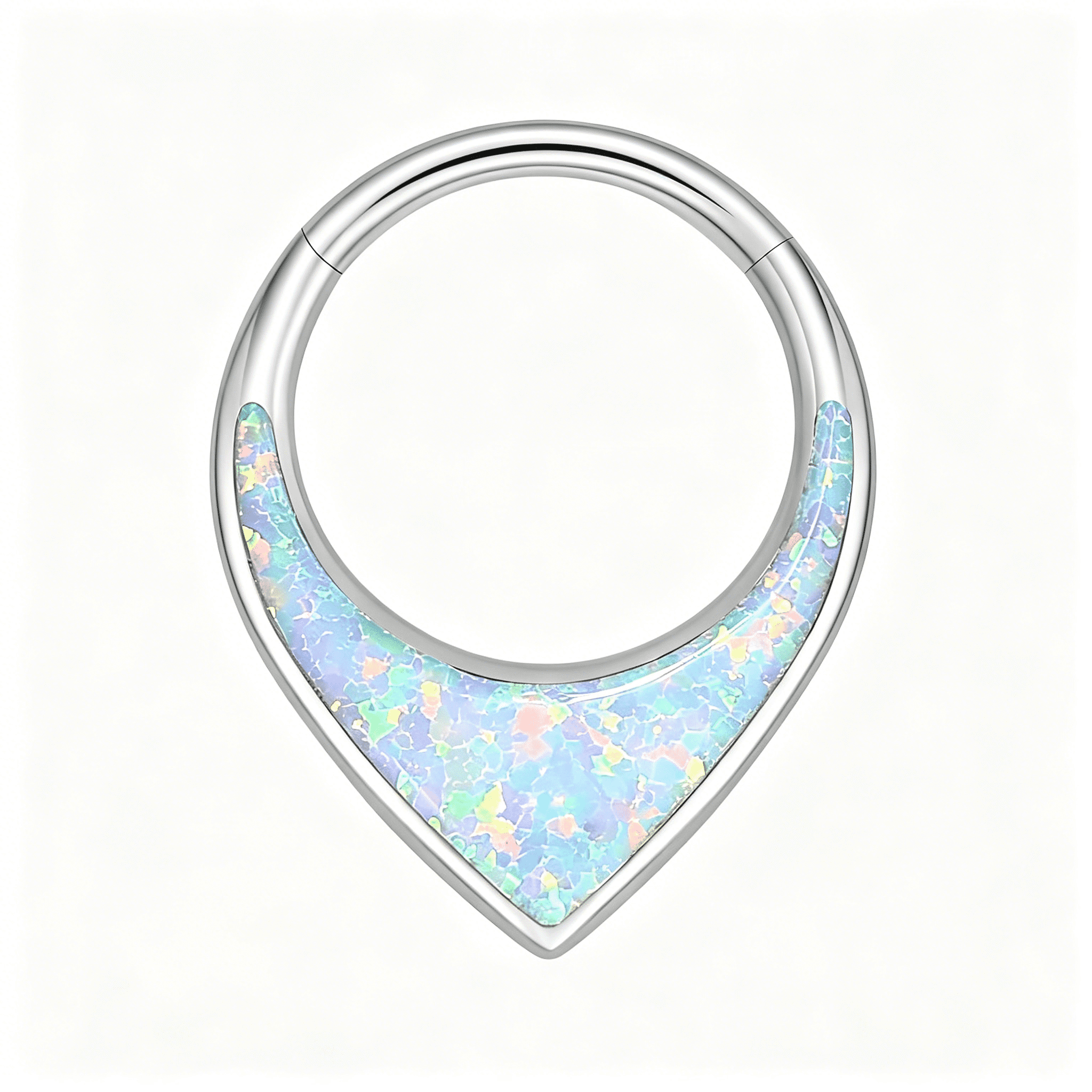 DESIGNICE G23 Titanium 16G Teardrop Septum Hoop Ring Daith Tragus ...