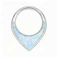 DESIGNICE G23 Titanium 16G Teardrop Septum Hoop Ring Daith Tragus ...