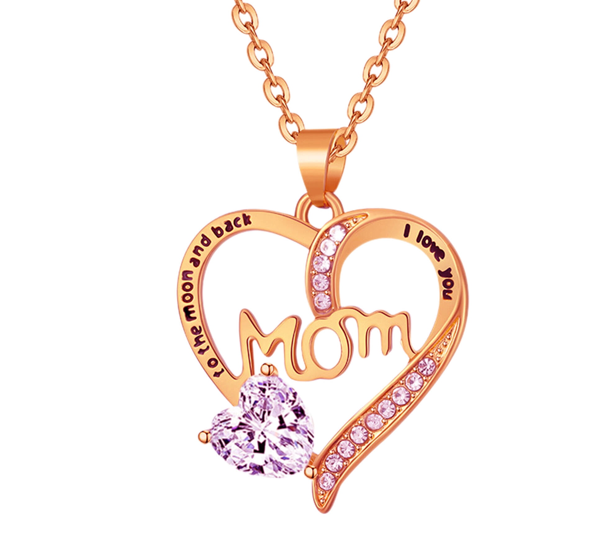 DESIGNICE Gifts for Mom Birthday,Sparkling Rose Gold I Love You Mom ...