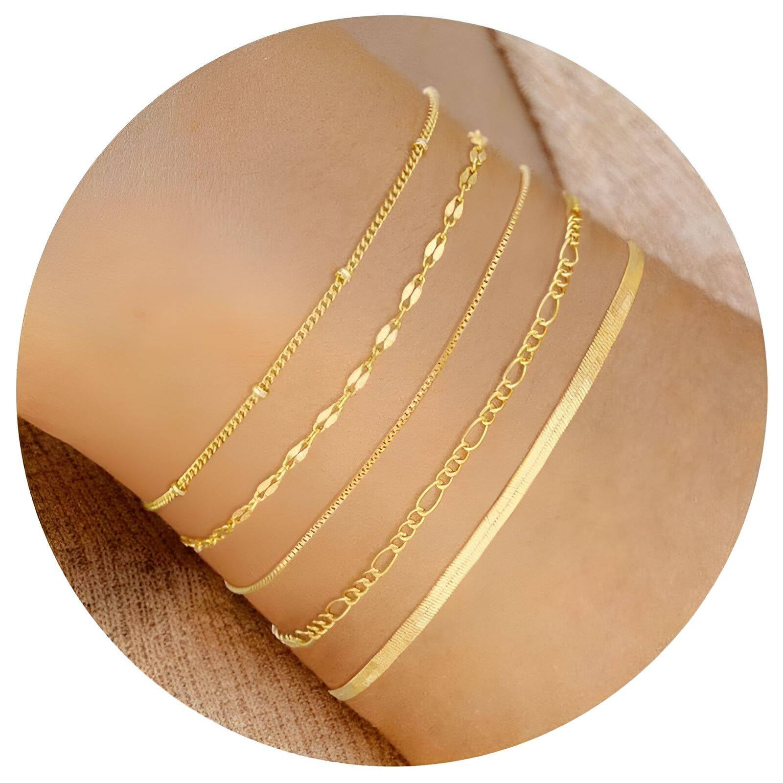 DESIGNICE Gold Bracelets for Women,Unique Design Gold Bracelet Stack ...