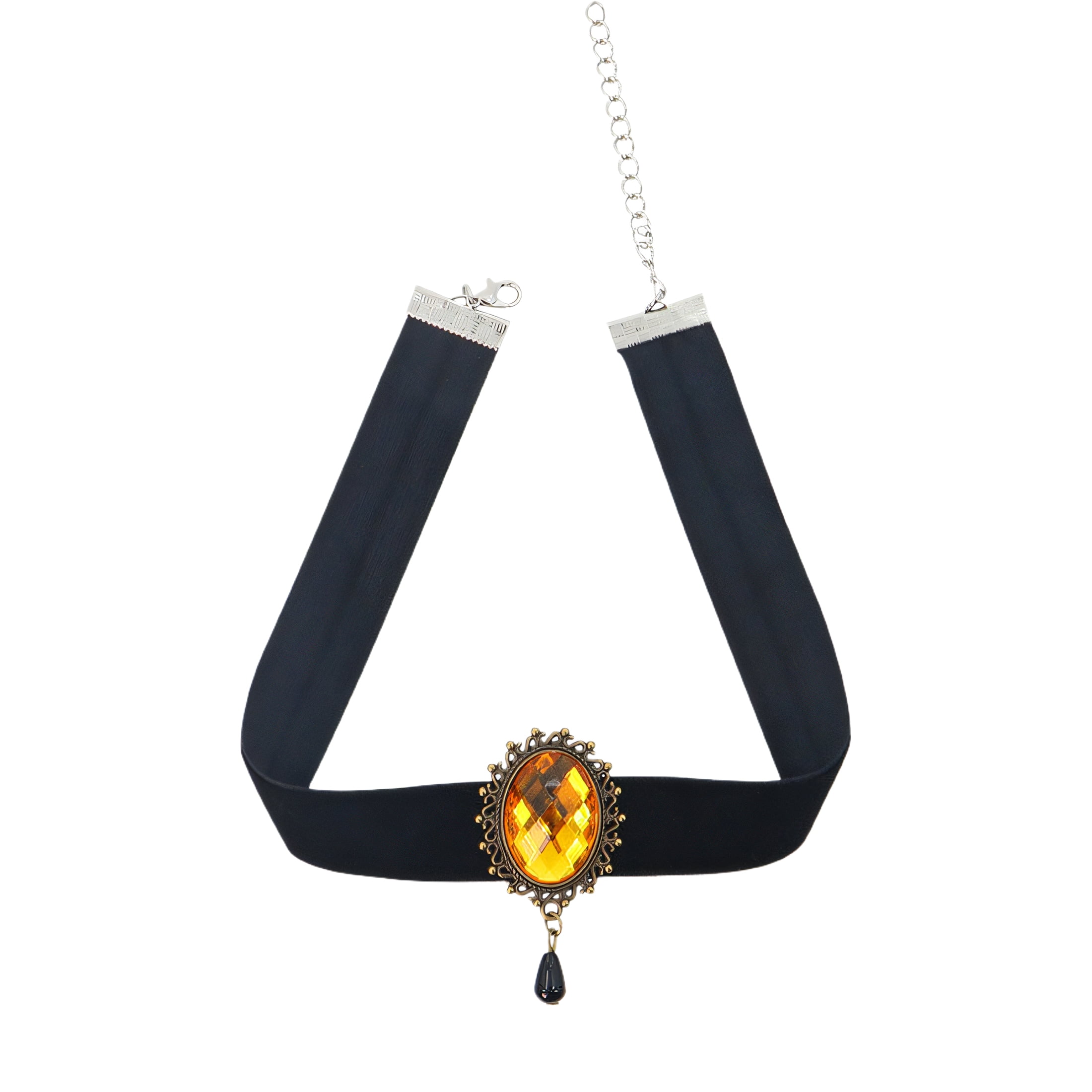 DESIGNICE Goth Accessories,Bronze Sun Diamond Pendant Black Necklaces ...