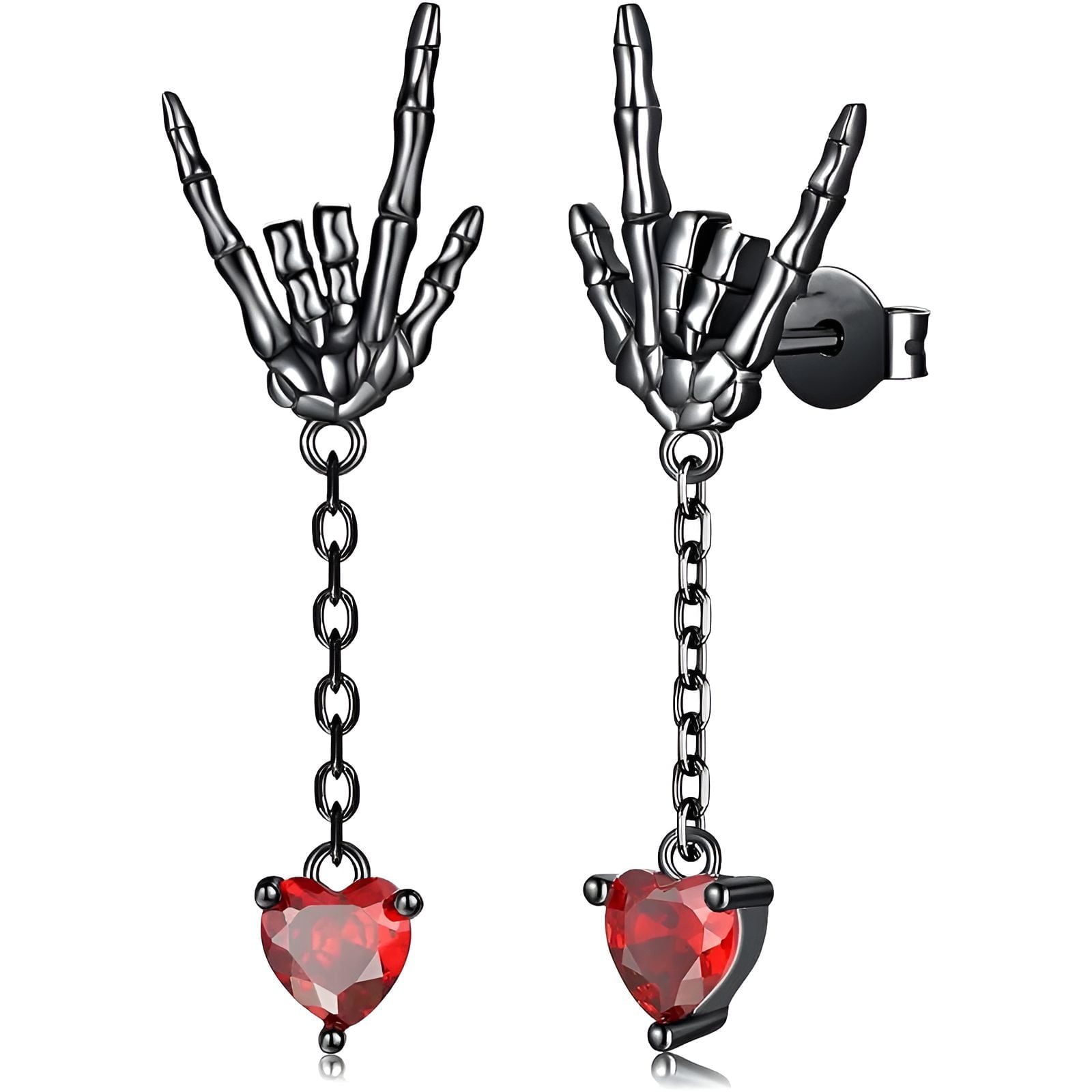 DESIGNICE Goth Accessories,Dark Punk Fusion Goth Earrings,Gothic Rebel ...