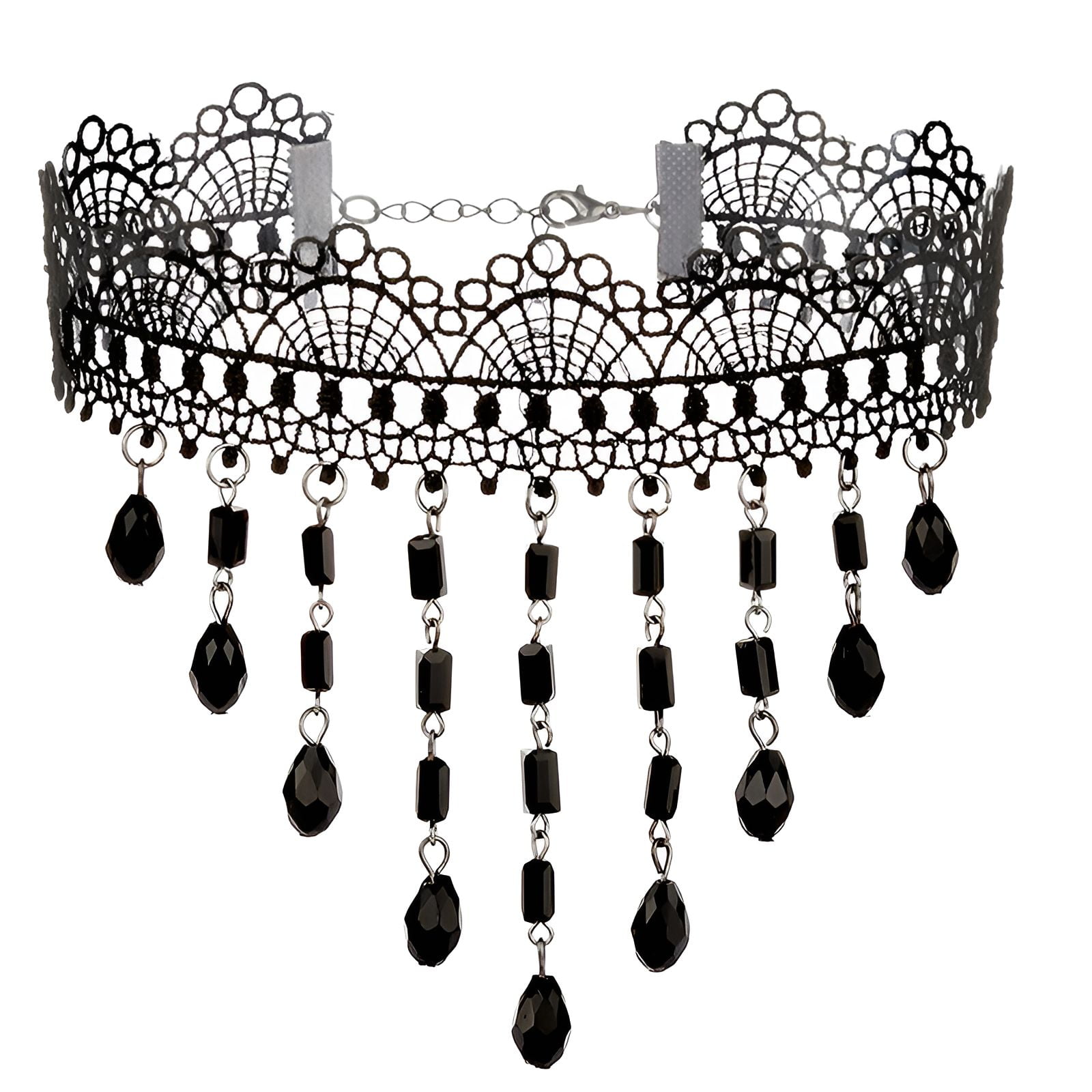 DESIGNICE Gothic Jewelry,Bold Lace Metal Accents Gothic,Subtle Dramatic ...
