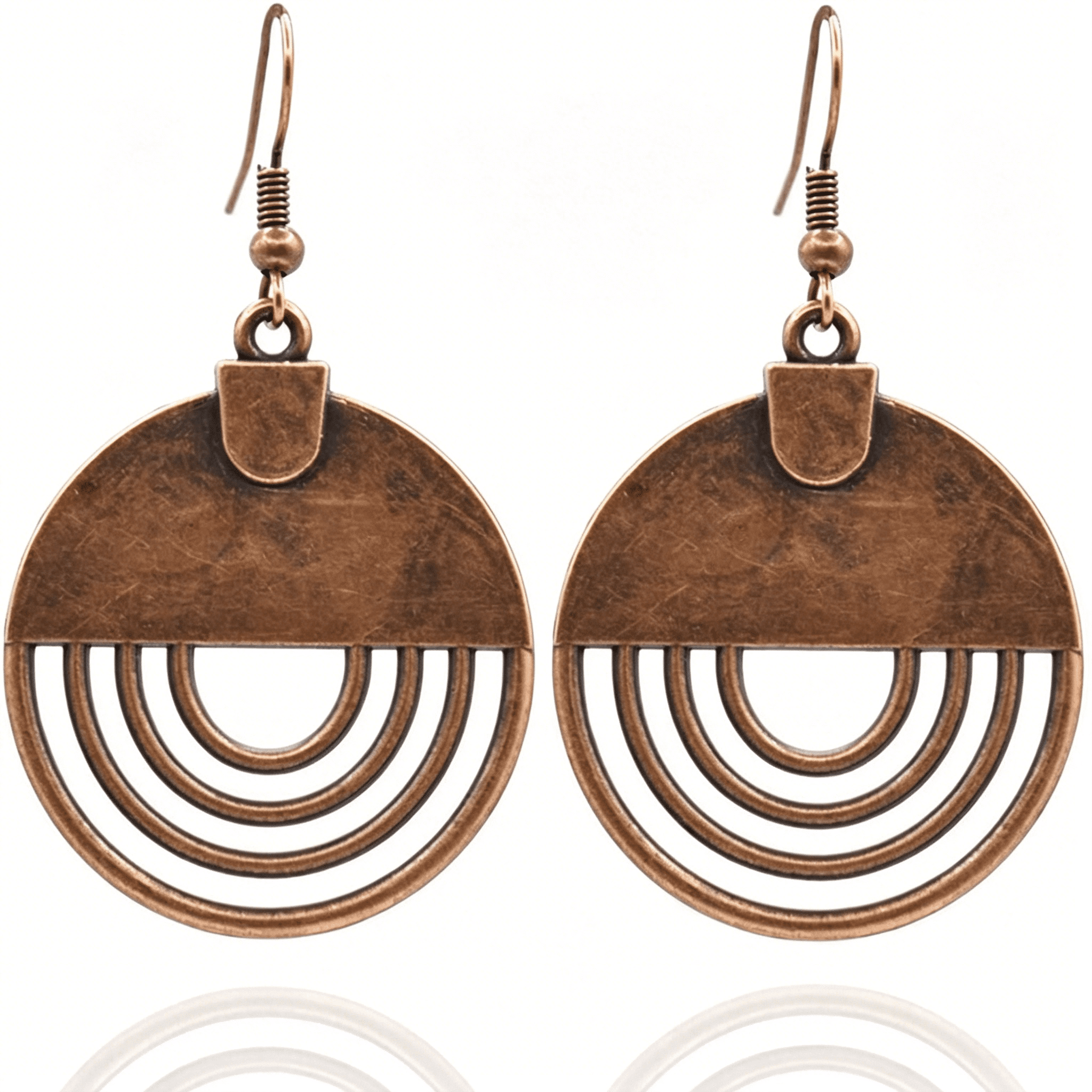 DESIGNICE Handmade Copper Boho Teardrop Earrings, Antique Ethnic Dangle ...