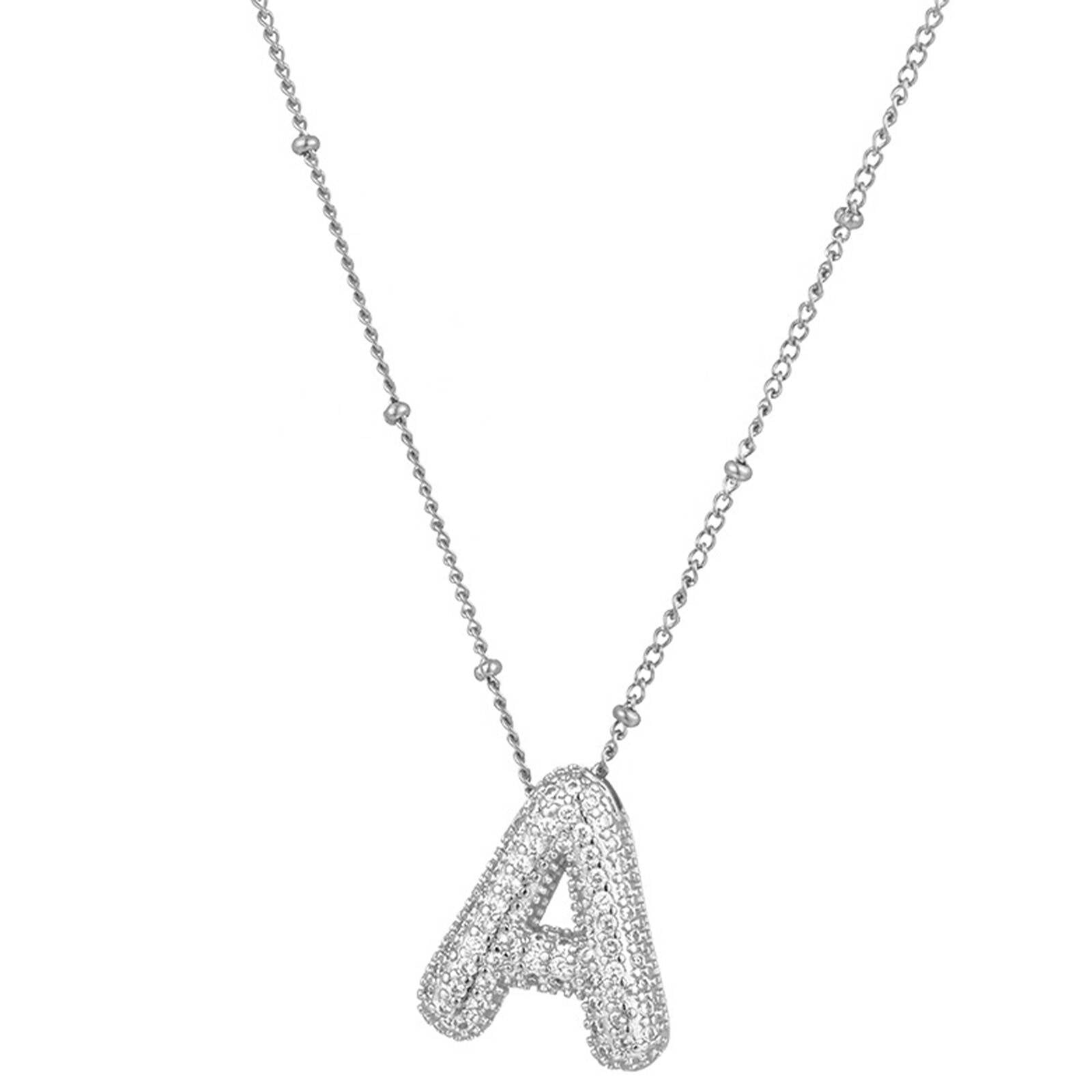 DESIGNICE Initial Necklaces for Women,Elegant Personalized Silver ...