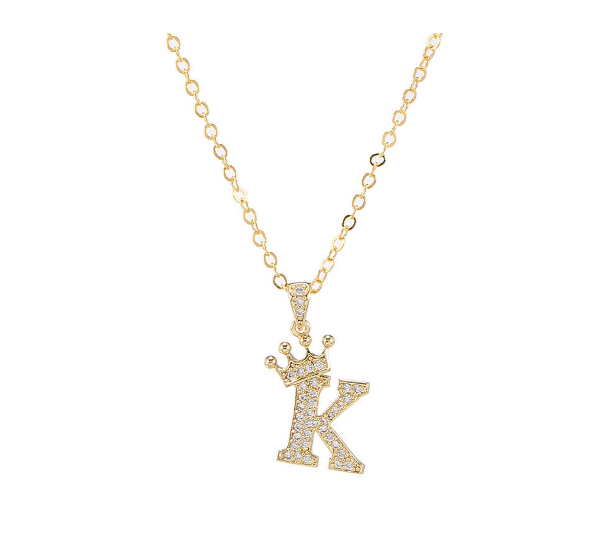 DESIGNICE Initial Necklaces for Women,Luxurious Gold Initial Necklace for Women,Sparkling Dainty ...