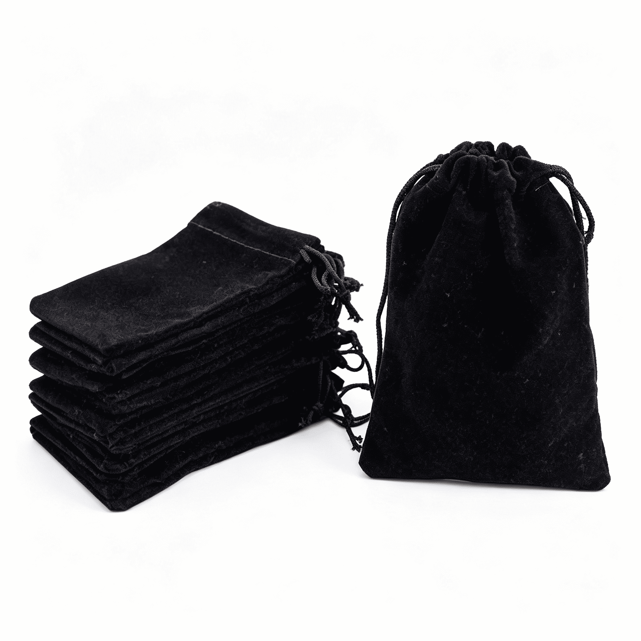 DESIGNICE Jewelry Bags, Velvet Drawstring Bag Pouch with 50Pcs, 3X4 ...