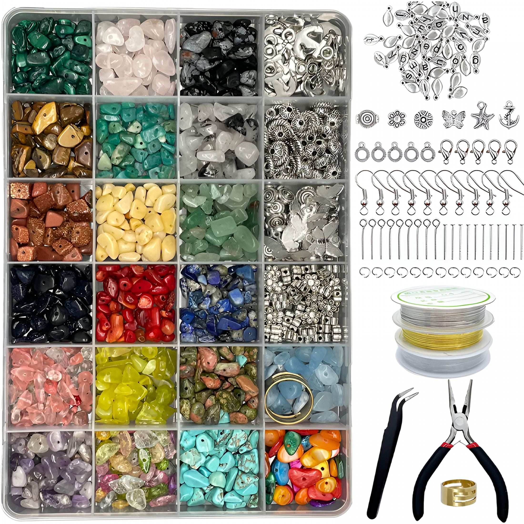 DESIGNICE Jewelry Making Kit,1587 Beads for Jewelry Making,Jewelry ...