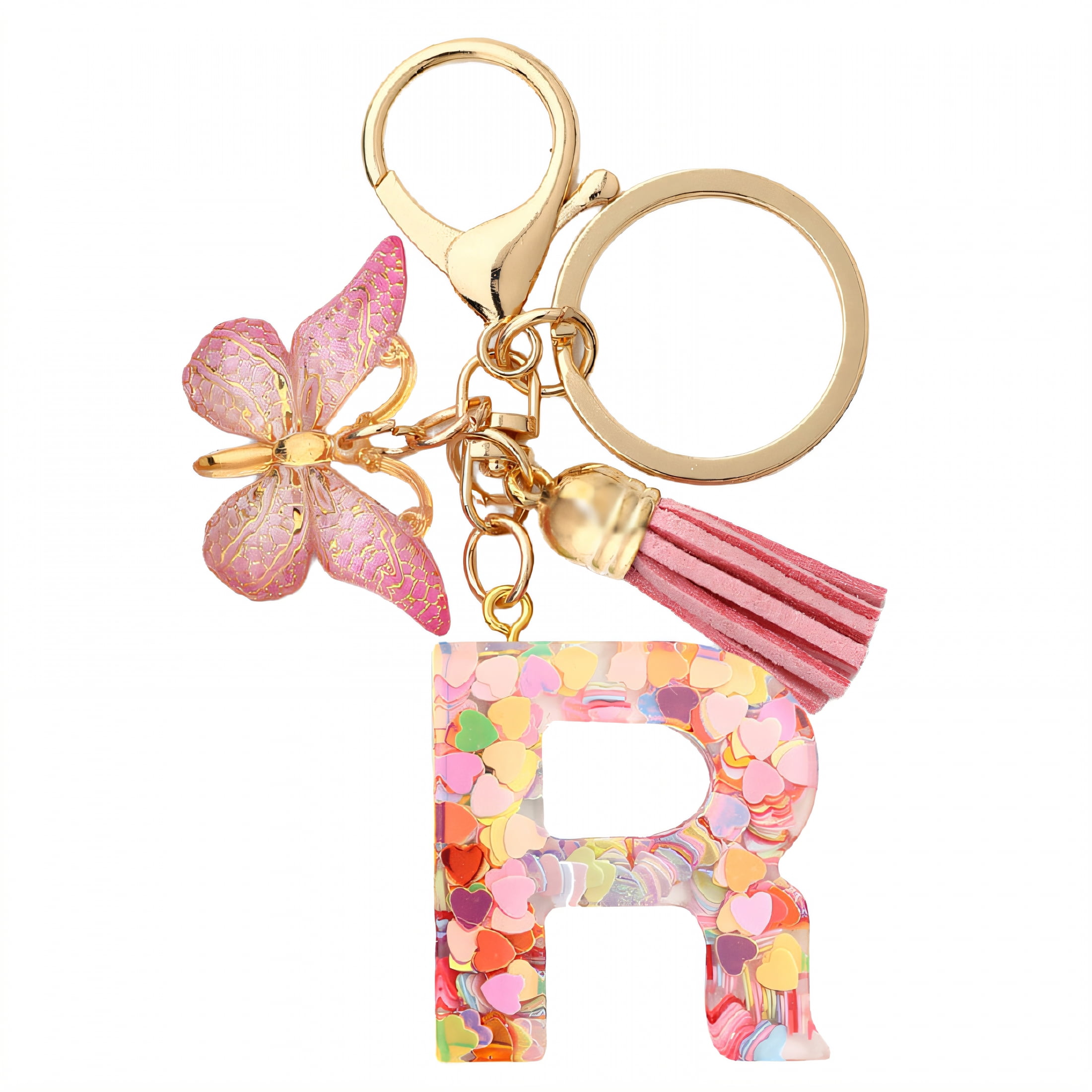DESIGNICE Key Chain,Shiny Butterfly Accent Key Chains Women Cute,Cute ...
