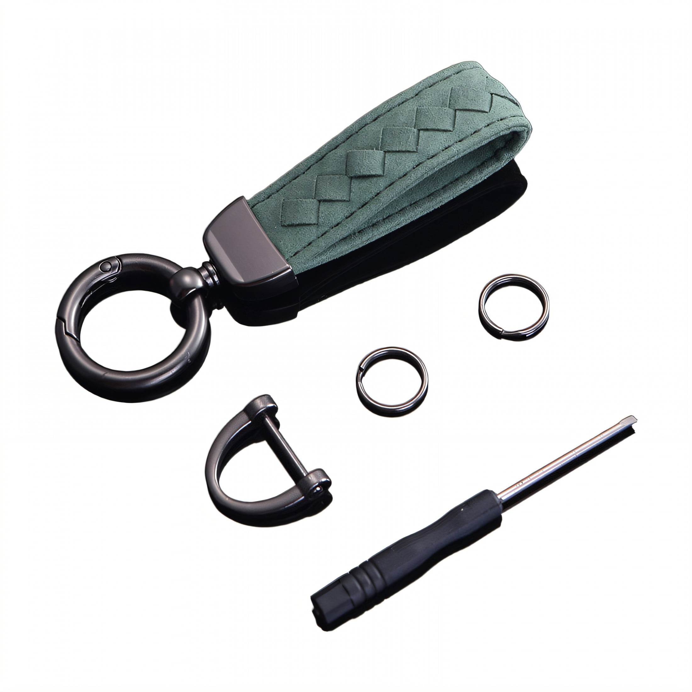 DESIGNICE Key Chains Men,Napped Leather Keychain Charms,Slip-Proof ...
