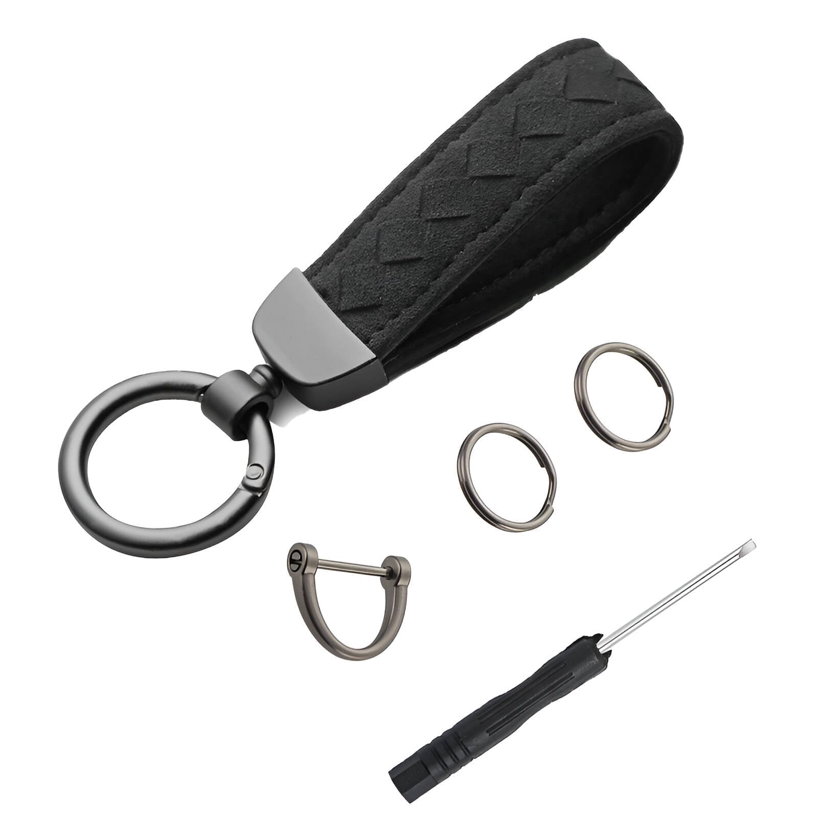 DESIGNICE Keychain Wristlet,Soft Suede Texture Car Key Chain ...