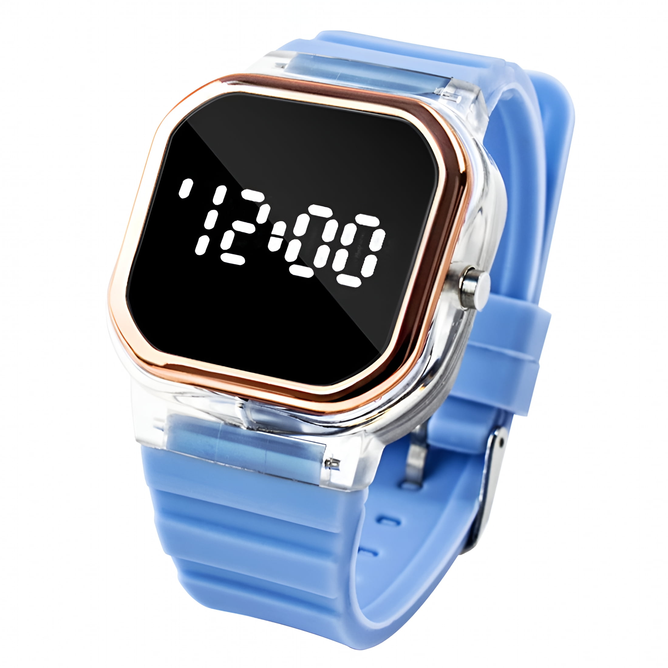 DESIGNICE Large Face LED Digital Watch Date Time 3Bar Waterproof ...