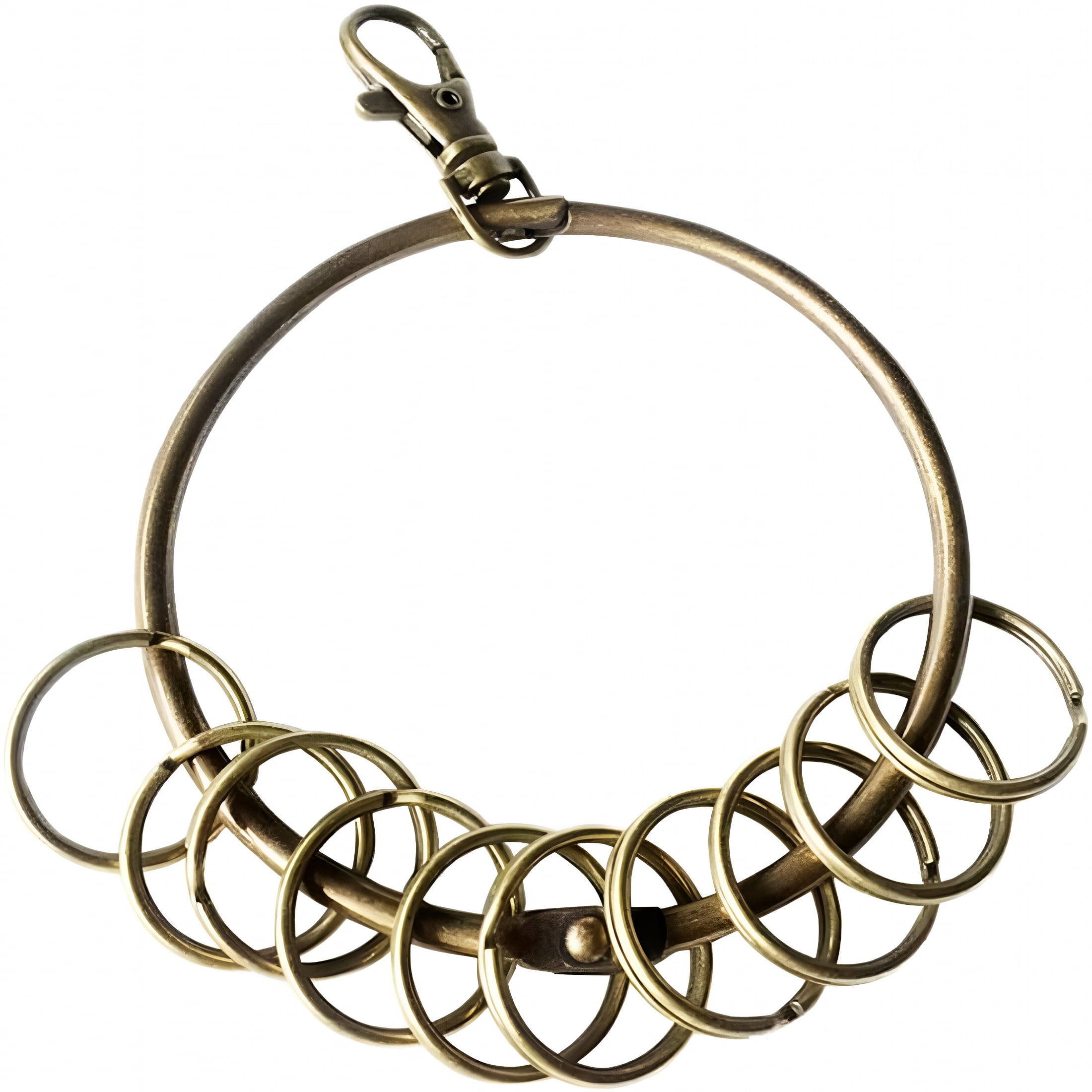 DESIGNICE Large Round Hoop Key Ring Organizer (80mm) 10x Multi-Ring ...