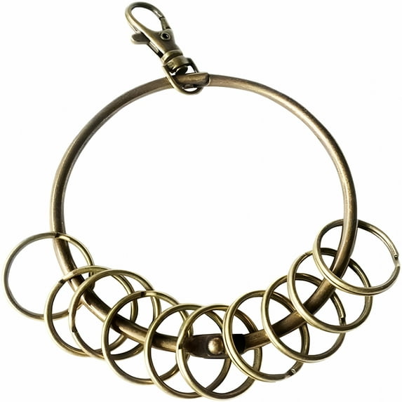DESIGNICE Large Round Hoop Key Ring Organizer (80mm) 10x Multi-Ring ...