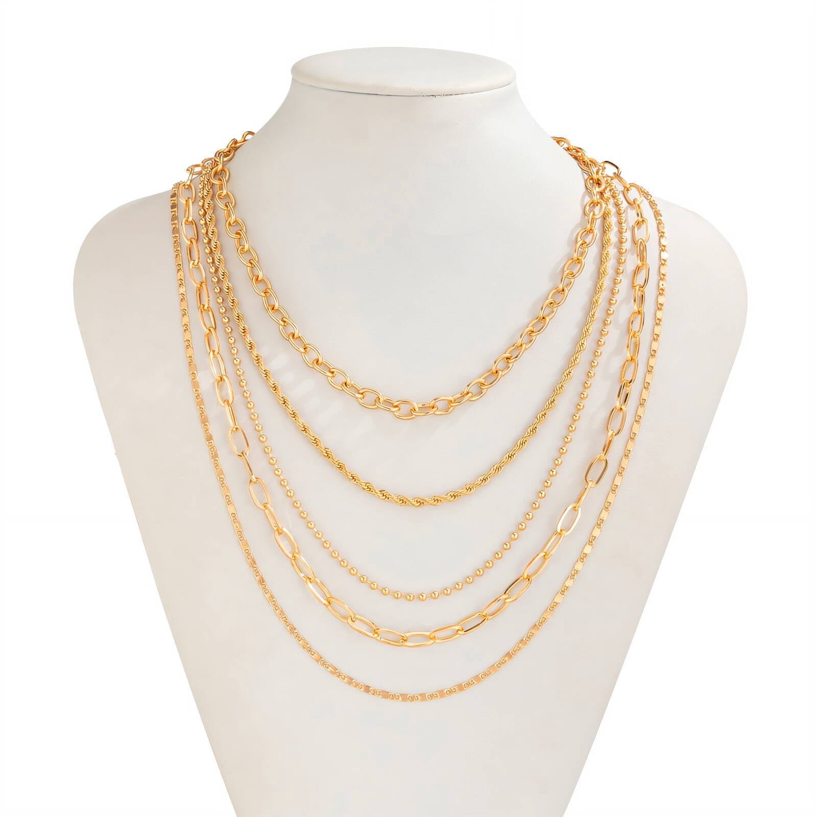 DESIGNICE Layered Necklaces for Women,Bold Layer Arrangement Long ...