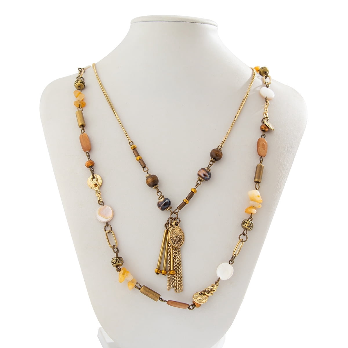 DESIGNICE Layered Necklaces for Women,Shiny Chain Dimension Long ...