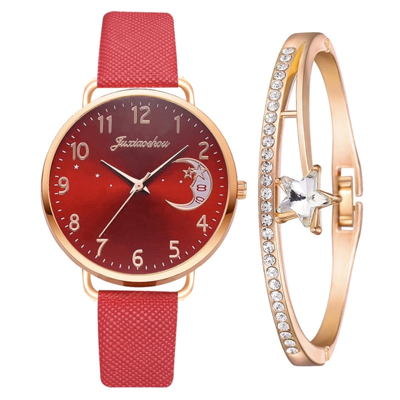 DESIGNICE Leather Women Watches, Ladies Dress Analog Quartz Date ...