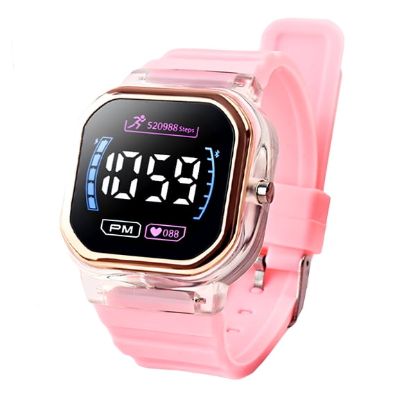 DESIGNICE Luminous Life Waterproof Square Dial Student Sports LED ...