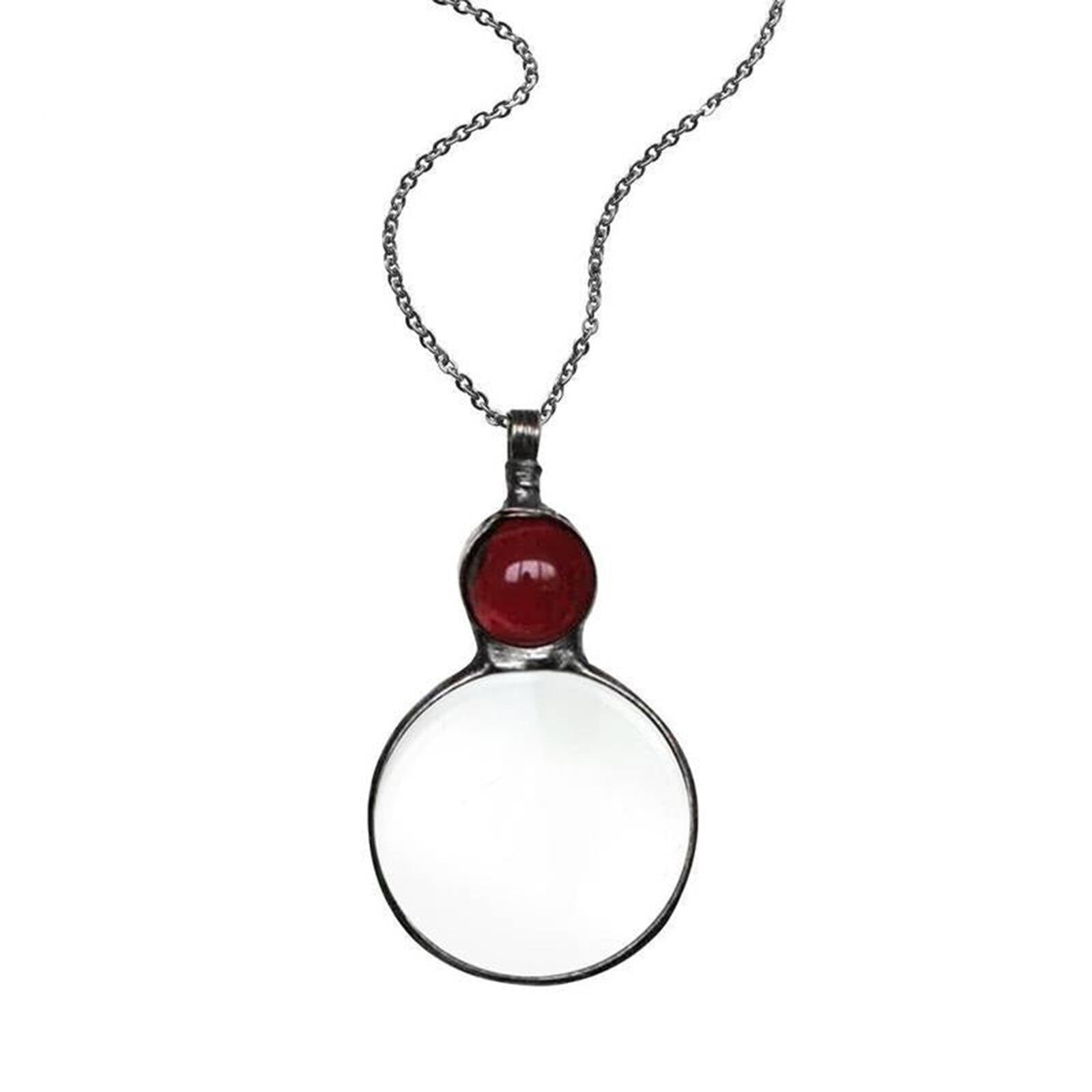 DESIGNICE Magnifier Pendant Necklace Beautiful Pendant Long Chain ...