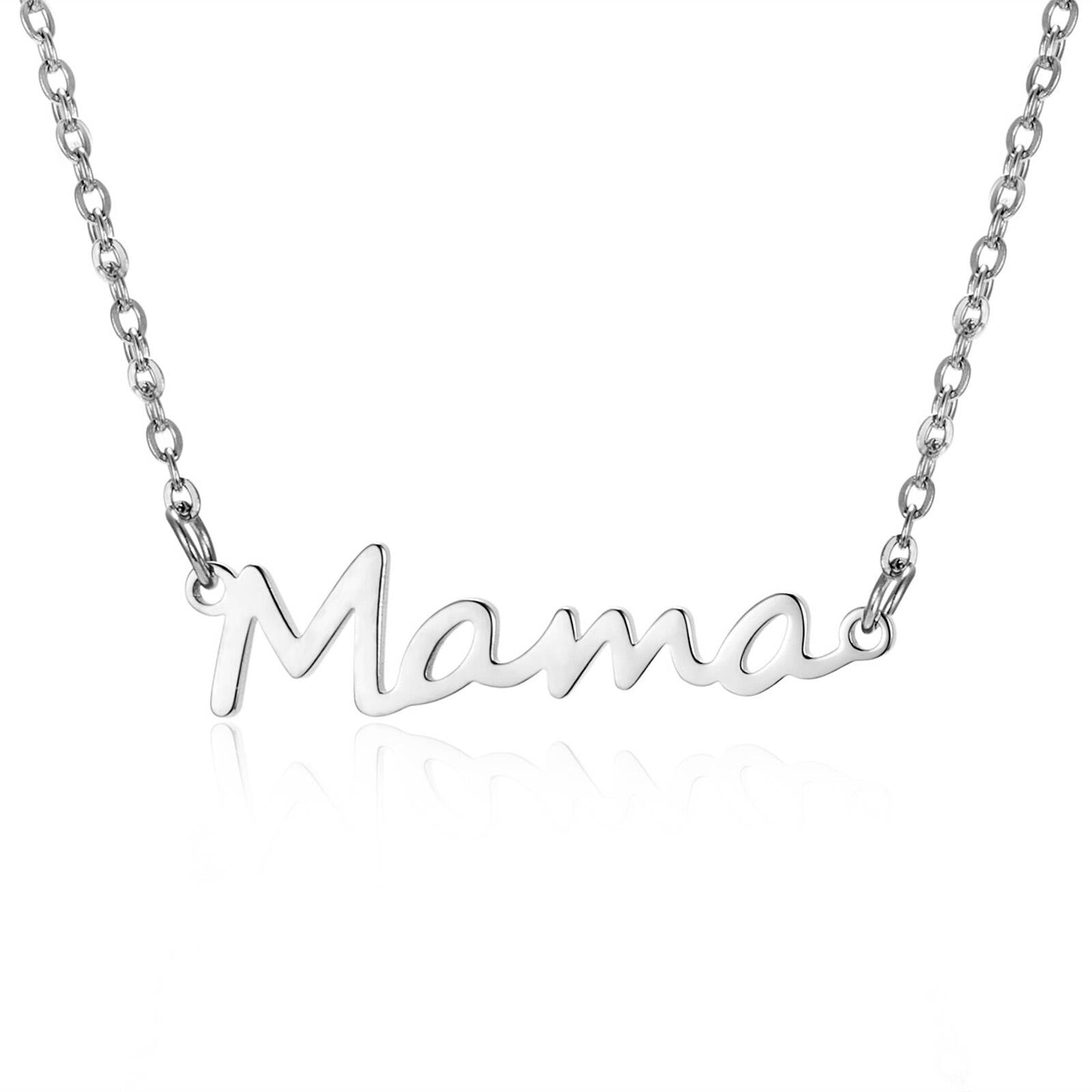 DESIGNICE Mama Necklace Warm "Mama" Letters Women Gifts Unique Gold ...