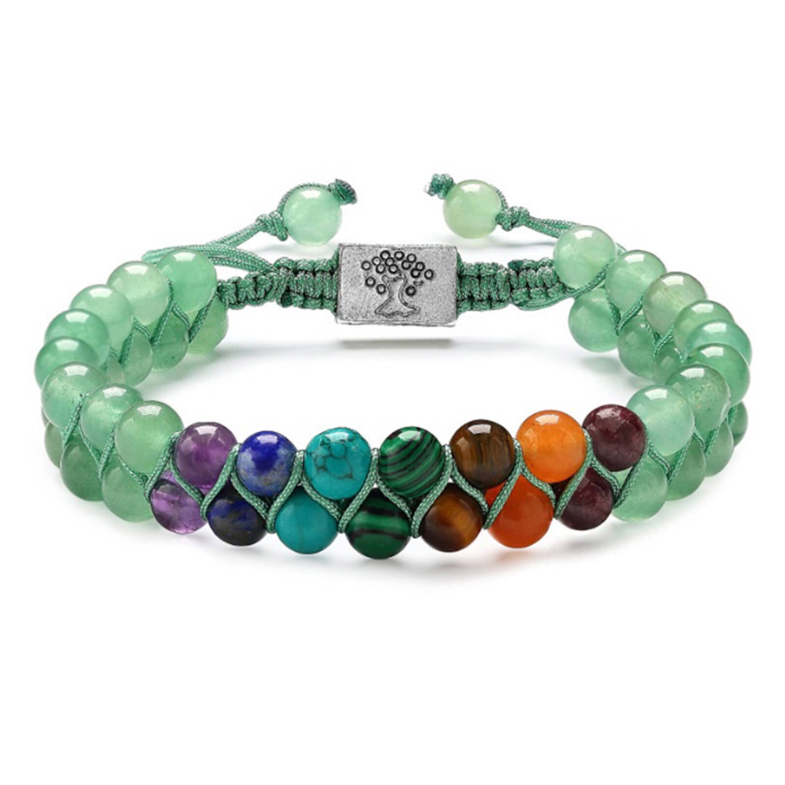 DESIGNICE Meditation Bracelet,Colorful Natural Stone Charm Bracelet ...