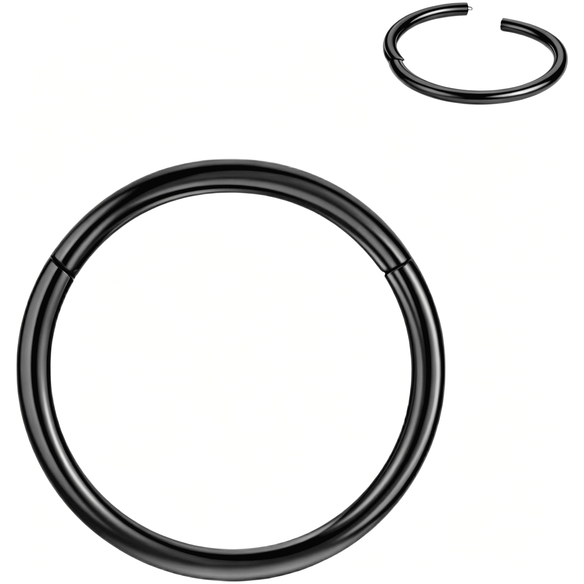 DESIGNICE Men Women 316L Surgical Steel Hinged Nose Rings Hoop for ...