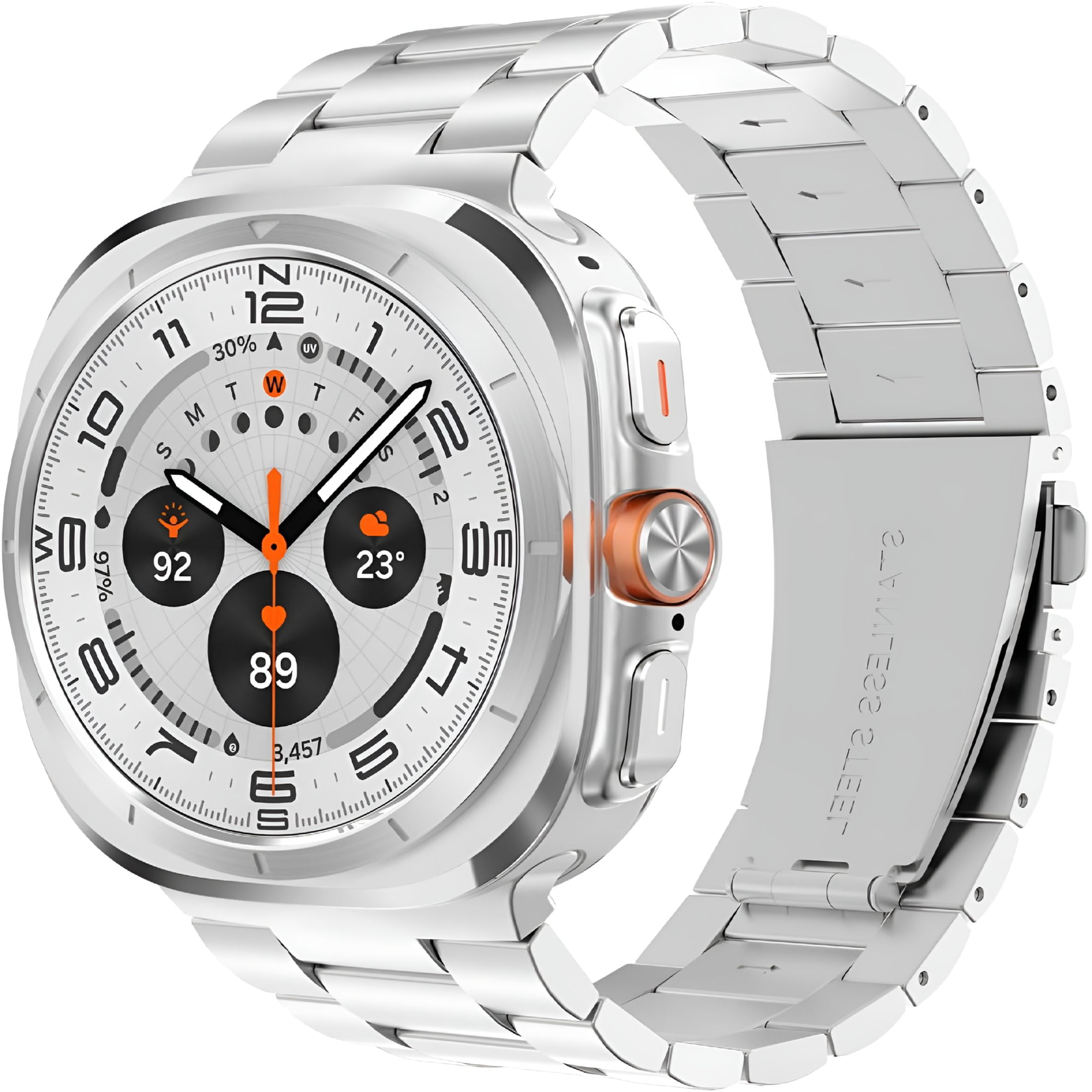 DESIGNICE Metal Band for Galaxy Watch Ultra 47mm, No Gap Stainless ...